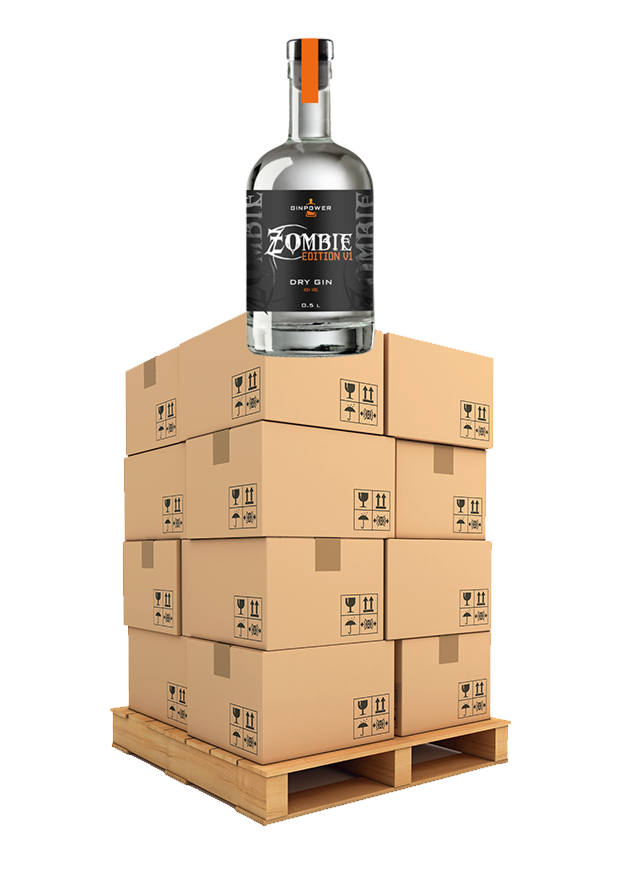 ZombieGIN 512 x 0,5L Palette / 43%Vol. – ZOMBIEGIN.de